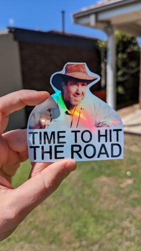 RUSSELL COIGHT Time to hit the road Vinyl Car Sticker Decal Funny Meme ...