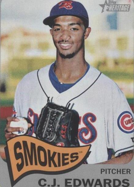 2014 Topps Heritage Minor League Edition - Carl Edwards Jr. #190 Green ...