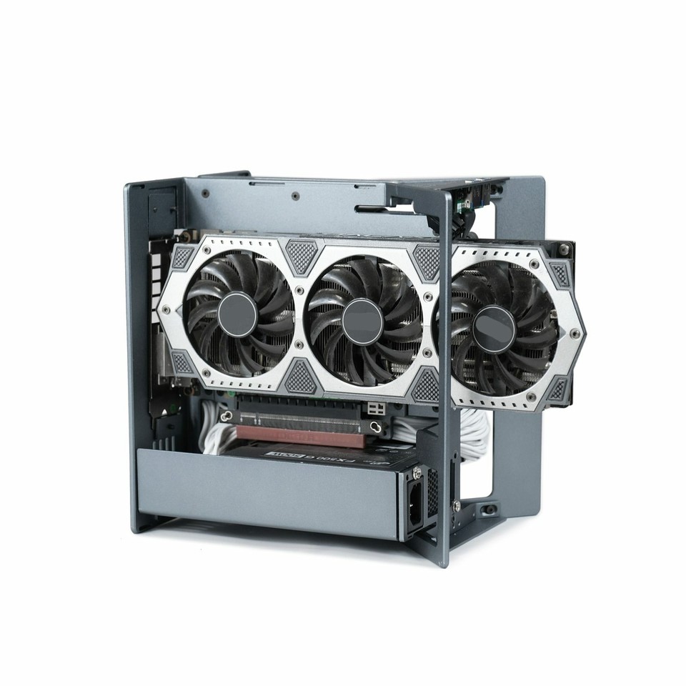 Dark Grey XTIA MINI ITX Open Case Mini Tower Case 1U FLEX Computer Case ...