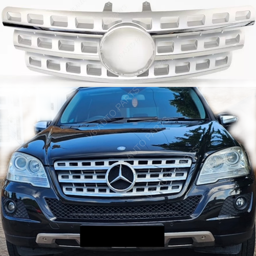 For Mercedes M-Class W164 ML350 ML430 Grill Front Radiator Chrome ...