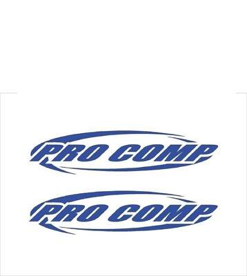Pair (2) Pro Comp Blue Suspension Shock Vinyl Decal Stickers 2.7" x 12. ...