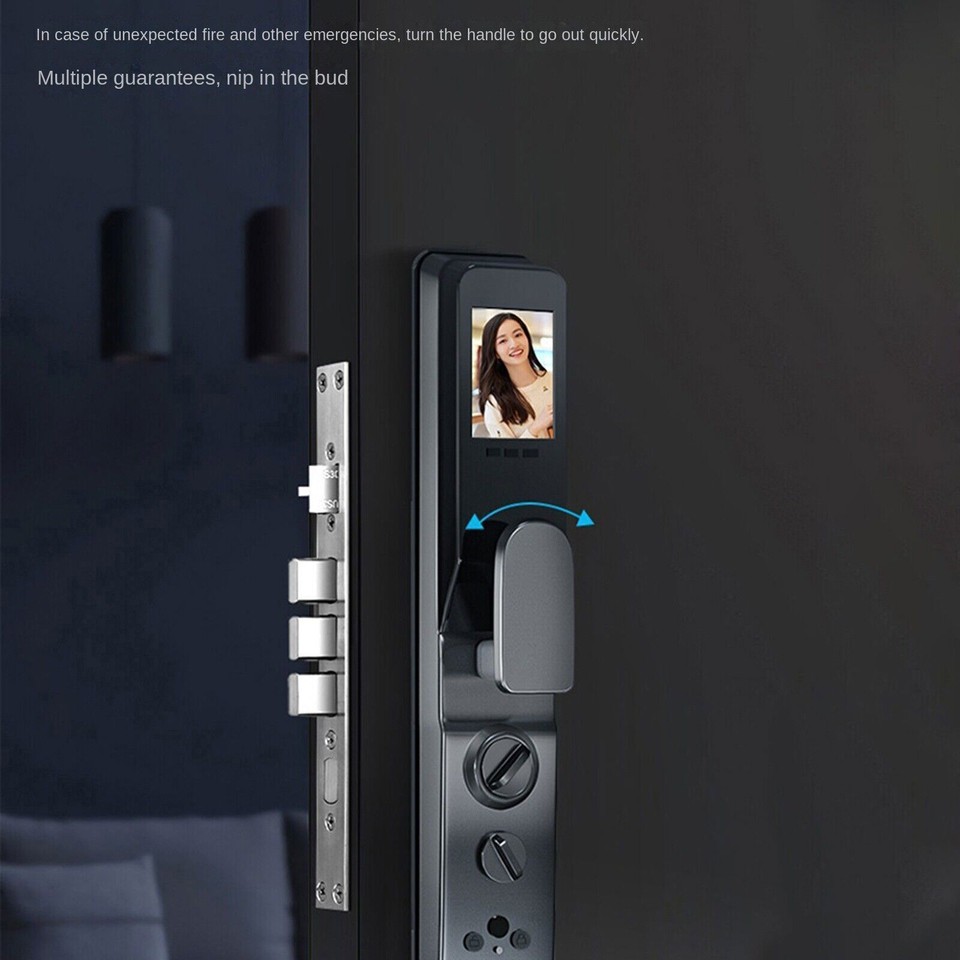 Smart Door Lock 3D Face Recognition Camera FingerPrint Password ...