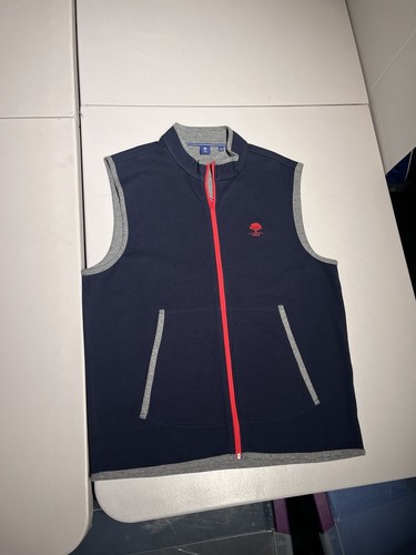 FootJoy Vest Men’s Large Blue Red Zipper Sweater Audubon Golf Club Foot ...