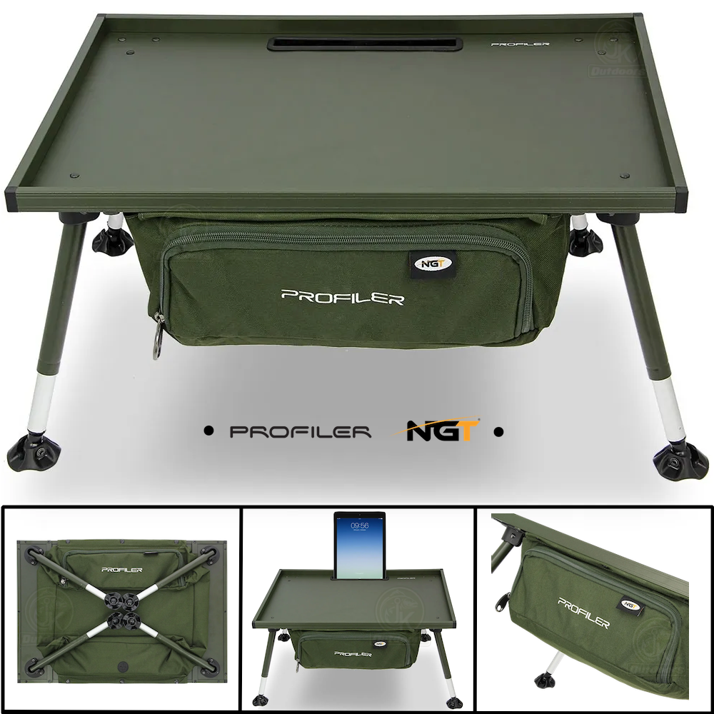 NGT Profiler Bivvy Table Carp Fishing Large With Adjustable Legs & Storage Bag | eBay UK