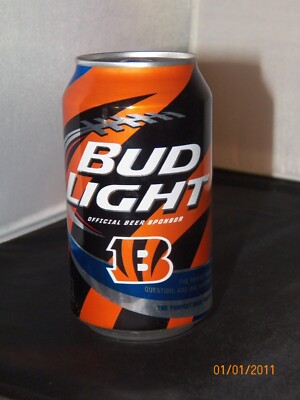 2015 Bud Light NFL Cincinnati Bengals 12 oz can #665052 beer football ...