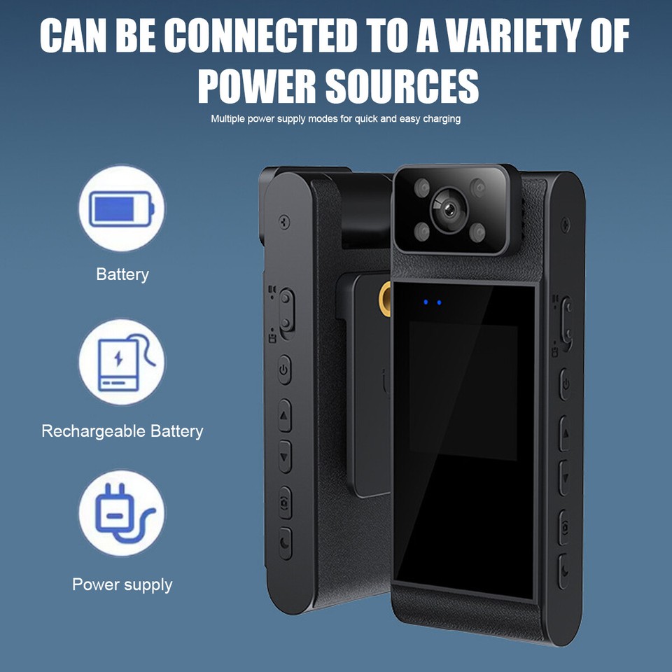 HD 4K Mini Camera Camcorder Body Police Cam with Audio Video DVR IR ...