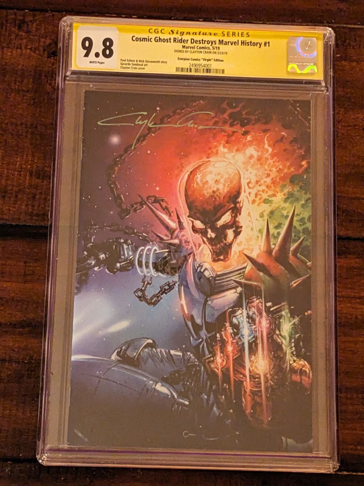 Cosmic Ghost Rider Destroys Marvel History #1 CGC 9.8 NM Virgin Clayton ...