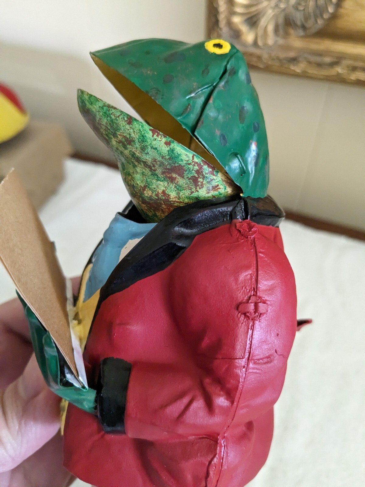 VERY RARE GUNTHERMANN GERMAN OPERA SINGING FROG TIN CLOCKWORK WIND UP ...