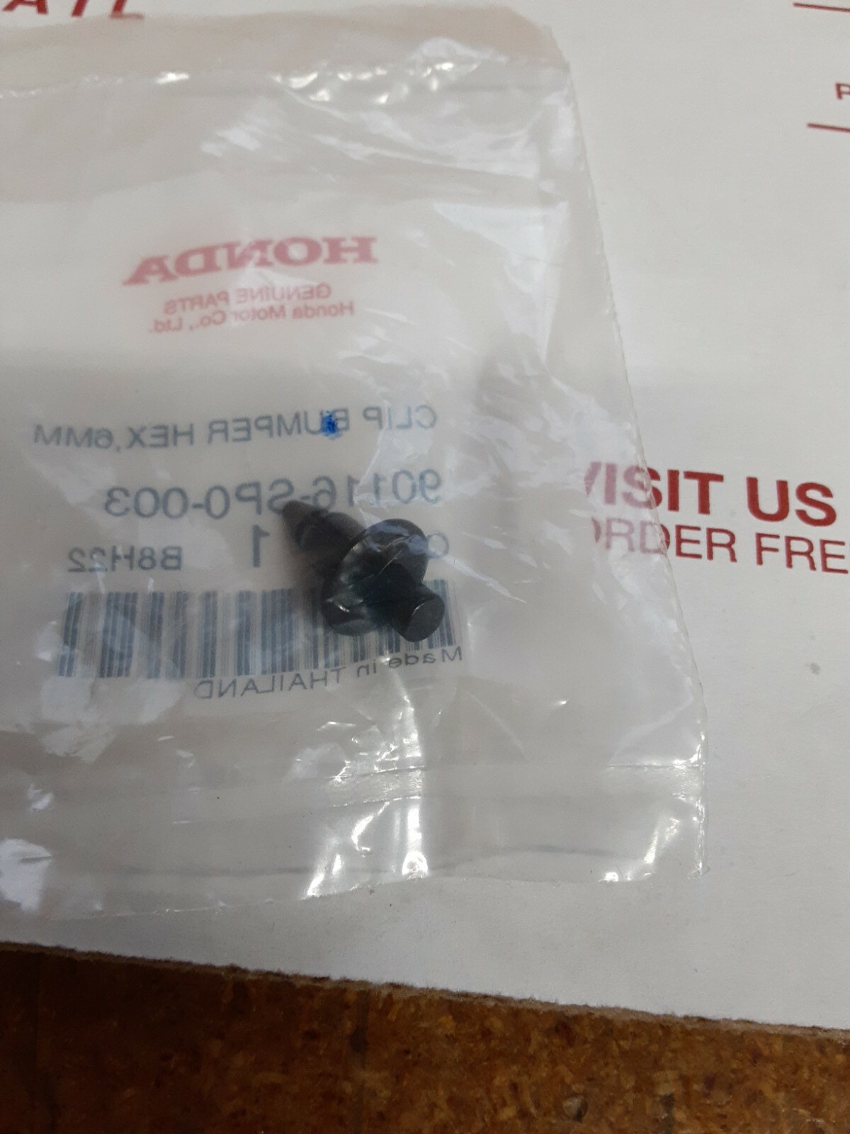 One (1) Honda OEM 90116-SP0-003 Bumper Seal Clip CB CMX CRF CTX GL NCW ...