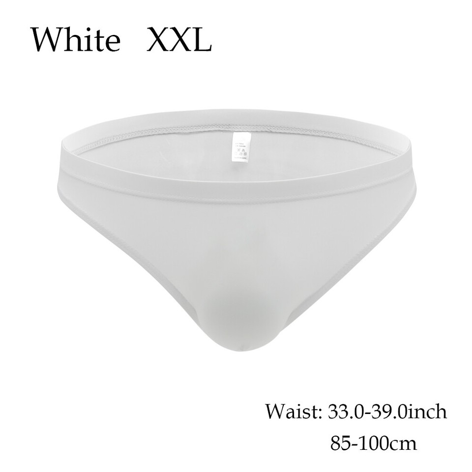 Sheer Pouch Seamless Thin Underpants Ice Silk Briefs Mini Bikini Men ...
