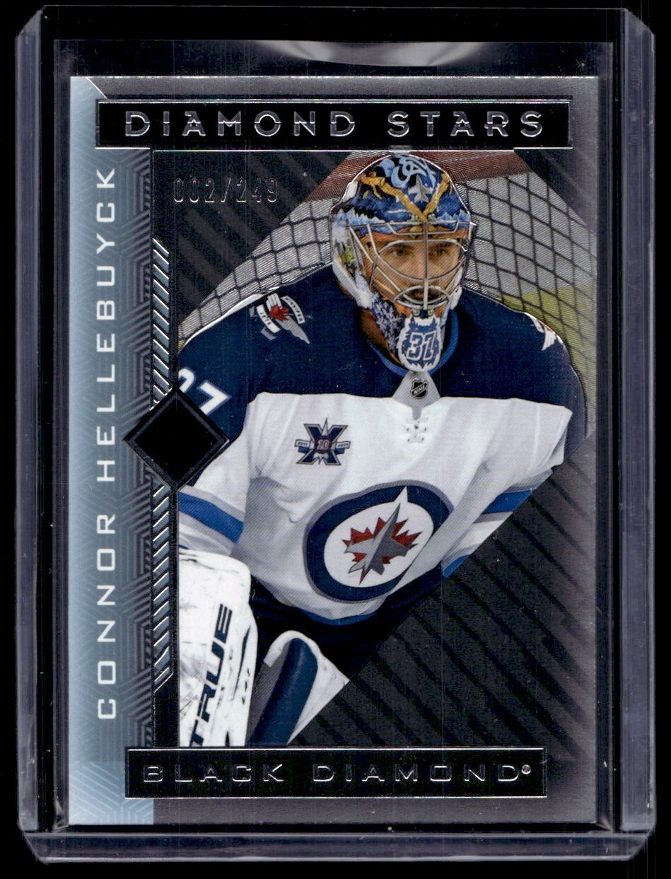 2021-22 Upper Deck Black Diamond Diamond Stars Connor Hellebuyck 002/ ...