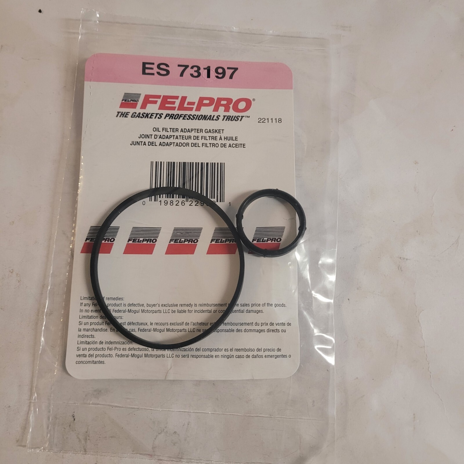Engine Oil Filter Adapter Seal Set Fel-Pro ES 73197 for sale online | eBay