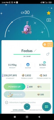 Feebas Shiny registered trade or 30 days trade | eBay