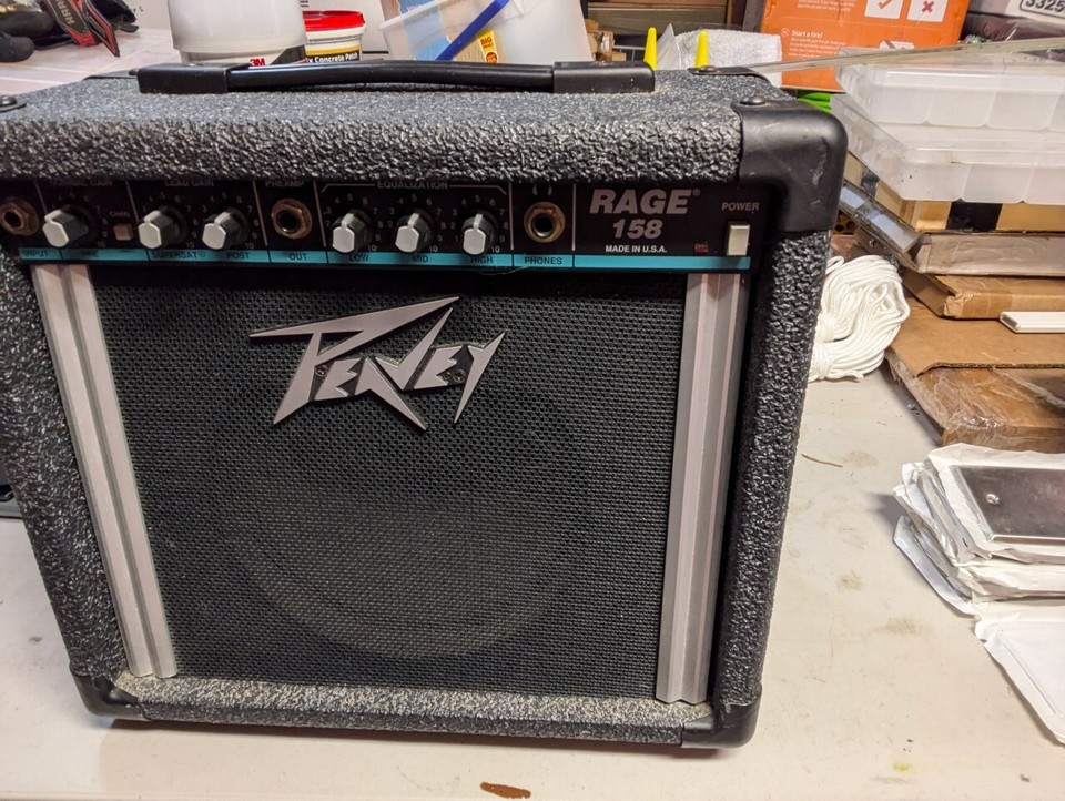 PEAVEY Rage 158 Guitar Amp, Peavy Practice Amplifier USA MADE, Teal ...