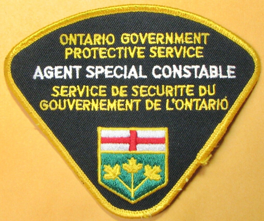 Ontario, Canada. Government Protective Services Patch. 4"X4.5". PP68 ...