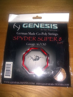 Genesis Spyder Super 8 German Made Co-Poly Tennis racquet String Gauge ...