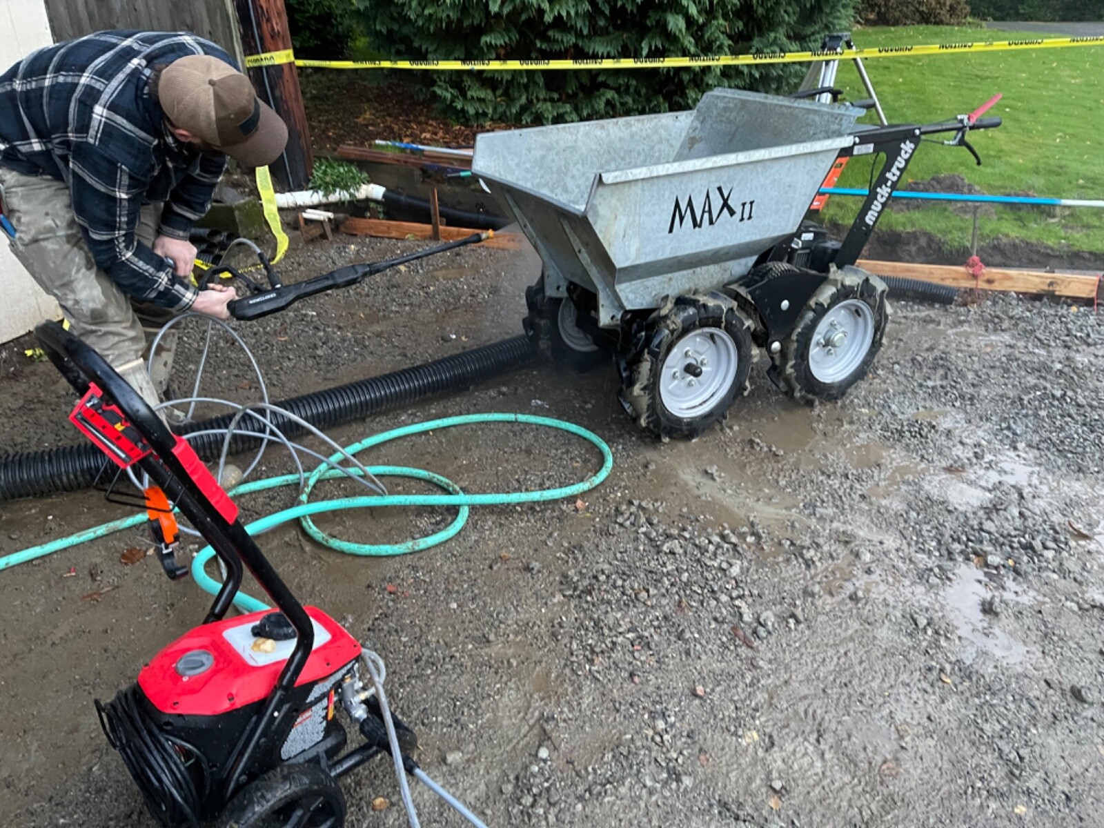 Muck Truck Max II - Quarter Ton Power Motorized Wheelbarrow Concrete ...