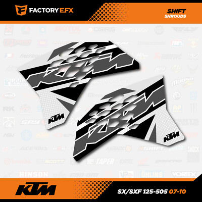 White Shroud Racing Graphic Kit fit KTM 07-10 SX Sxf/Exc 125 150 200 ...