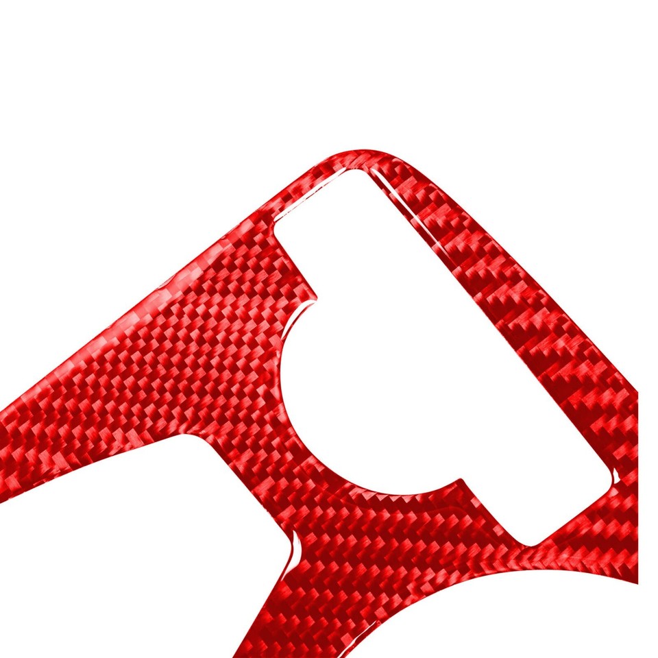 Car Water Cup Holder Frame Cover Red Carbon Fiber Trim For Benz C Class ...