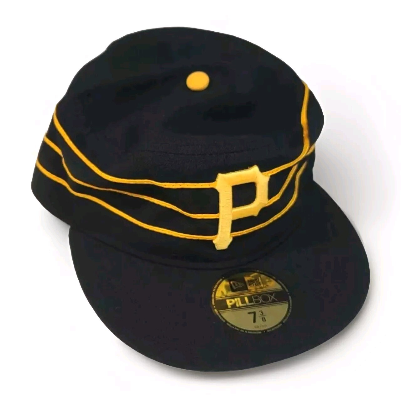Sz 7 3/8 New Era Pillbox Pittsburgh Pirates Fitted Hat MLB ALT2 2017 ...