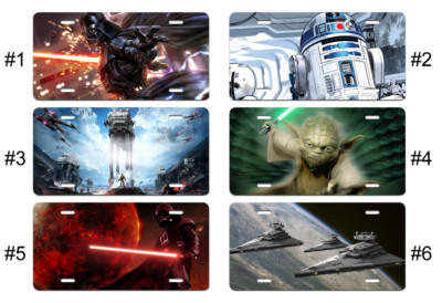 Star Wars Darth Vader Yoda R2-D2 Movie LICENSE PLATE Car Tag Gift MADE ...