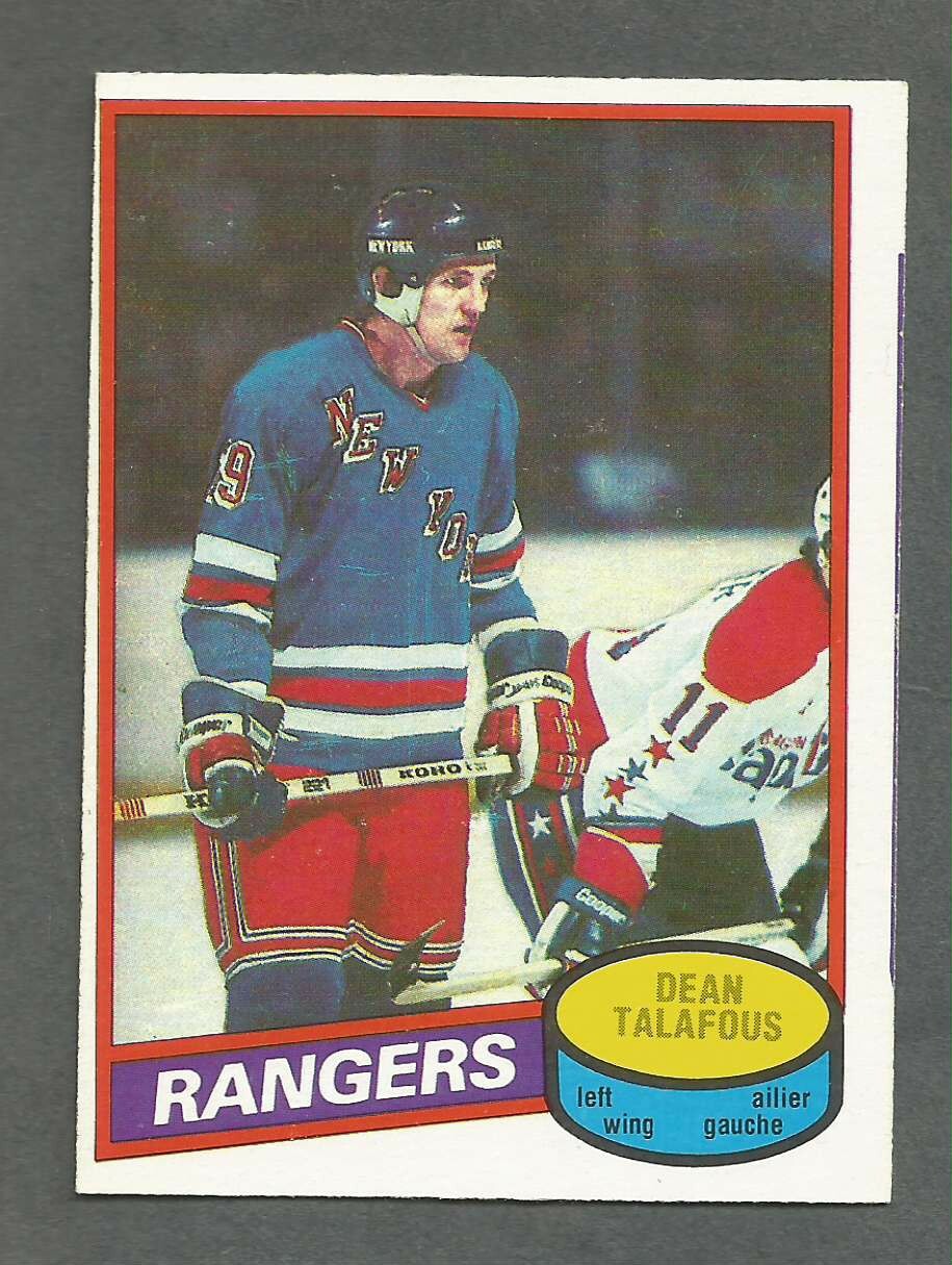 1980-81 O-Pee-Chee OPC Hockey Dean Talafous #132 New York Rangers NM/MT ...