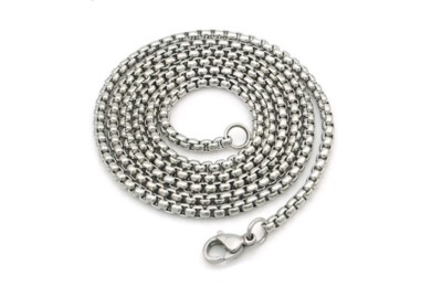 Stainless Steel 60 cm (23.62 Inch) 2.5 mm Rounded Box Neck Chain ...