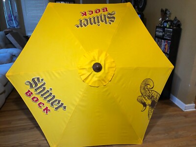 SHINER BOCK BEER PATIO UMBRELLA NEW IN BOX LARGE PATIO UMBRELLA DECK ...