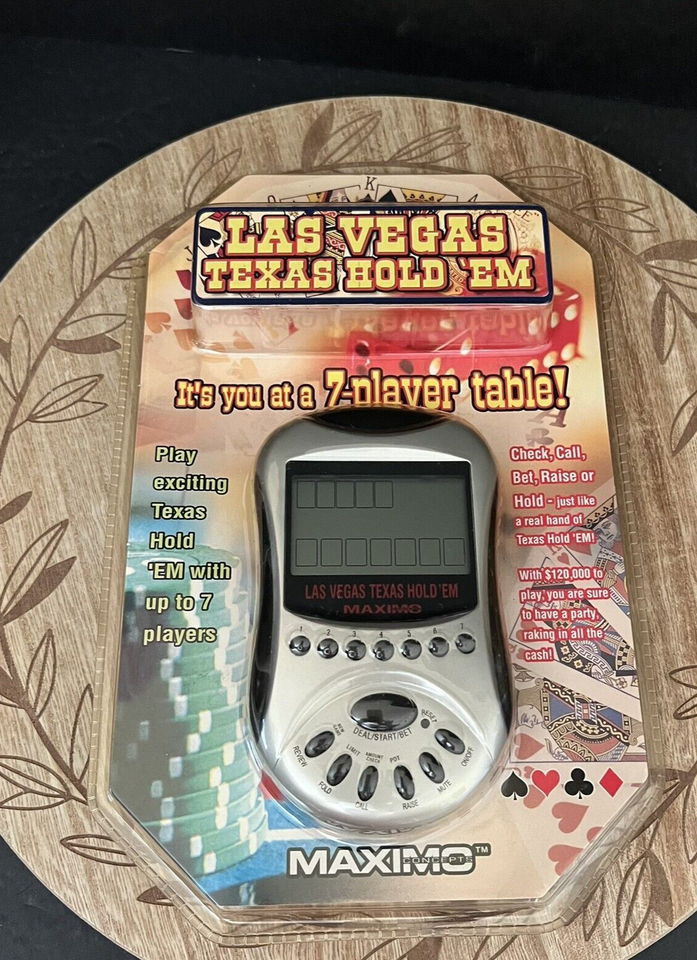 Las Vegas Texas Hold 'EM Maximo Handheld Electronic Video Poker Game 7 ...