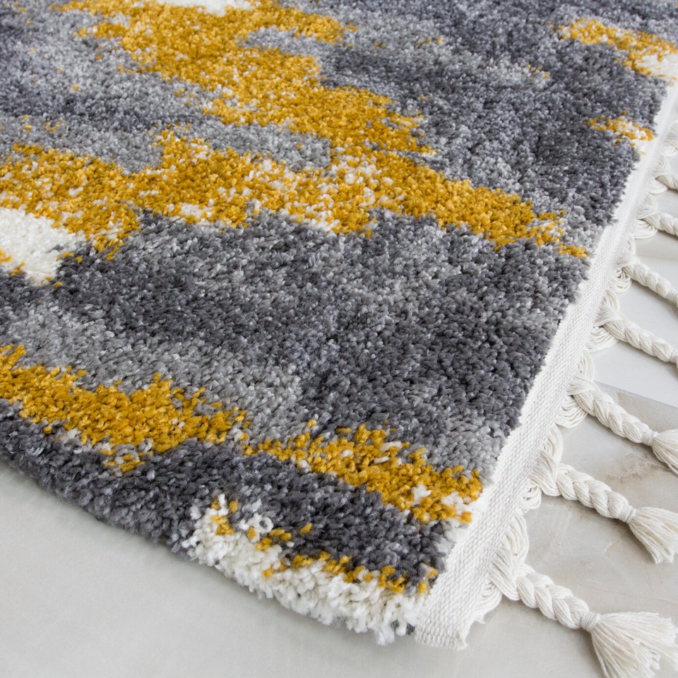 Ochre Mustard Yellow Gold Bright Large Area Rug Rugs for Living Room ...