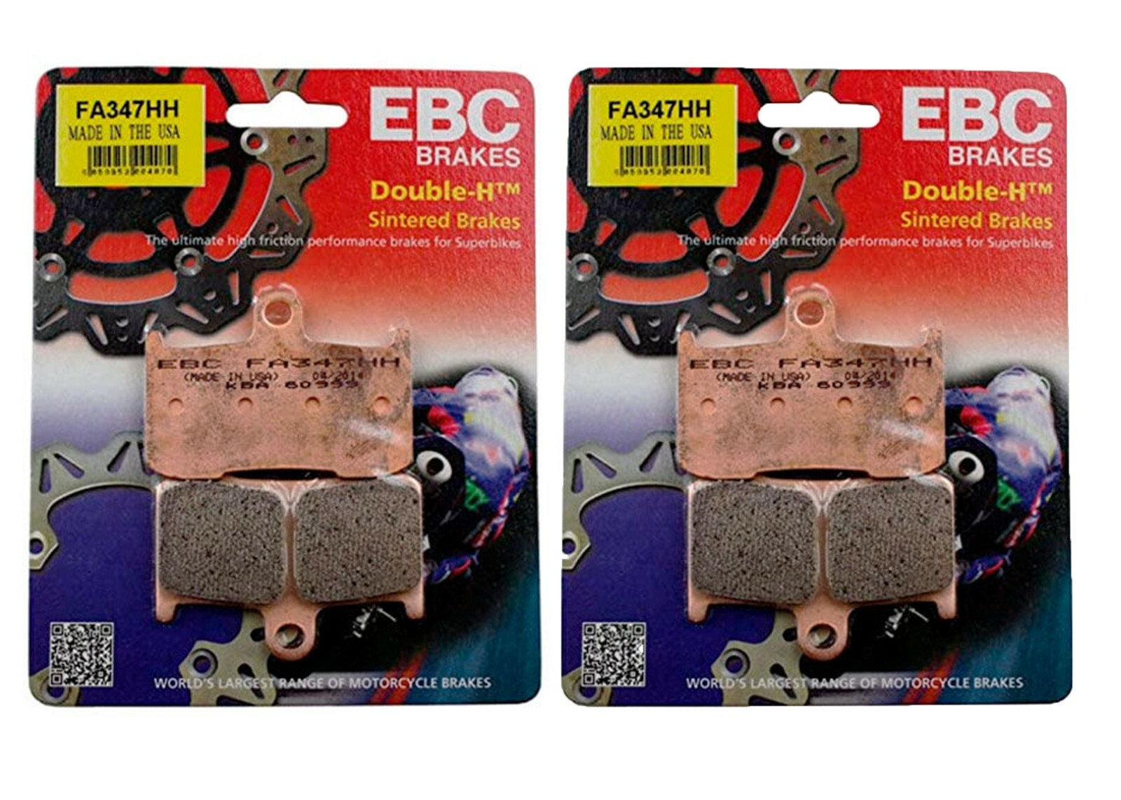 N2 COPPIE PASTIGLIE EBC FA347HH SINTERIZZATE ANTERIORI X KAWASAKI ...