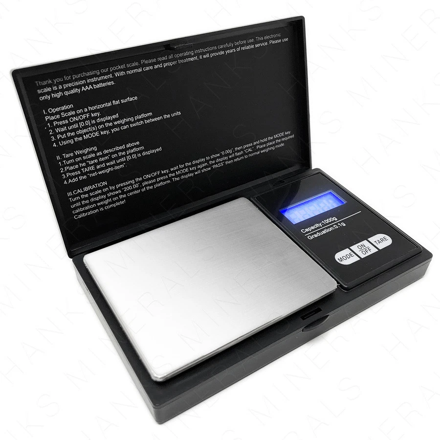 Digital Pocket Scale 1000g x 0.1g Portable Weight Jewelry Gram Coin ...