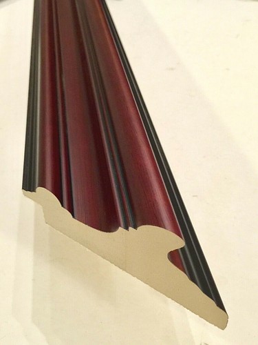 3" wide Elegant Brownish Red Cherry Wood Picture Frame Moulding with ...