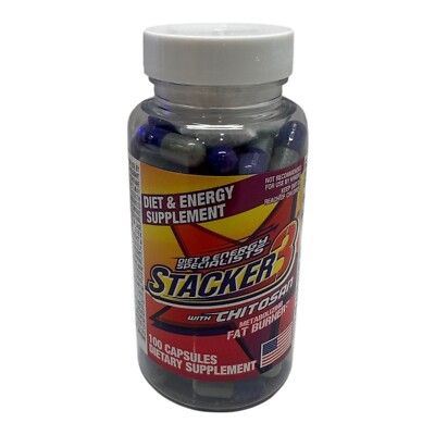 Stacker 3 - 100ct Dietary Supplement & Fat Burner & Weight Loss *Exp 07 ...