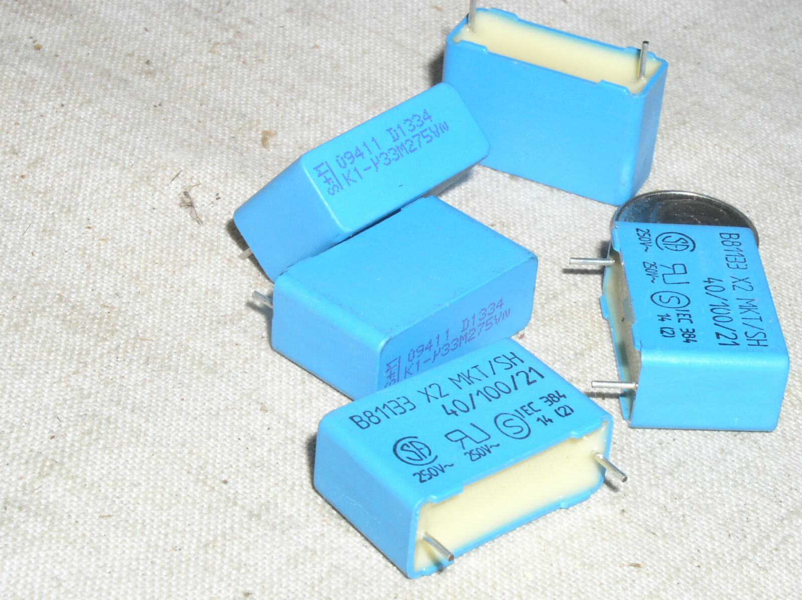 5 S+M SM X2 MK2 METALLIZED FILM AUDIO RFI EMI LINE CAPACITOR .33UF 275V ...