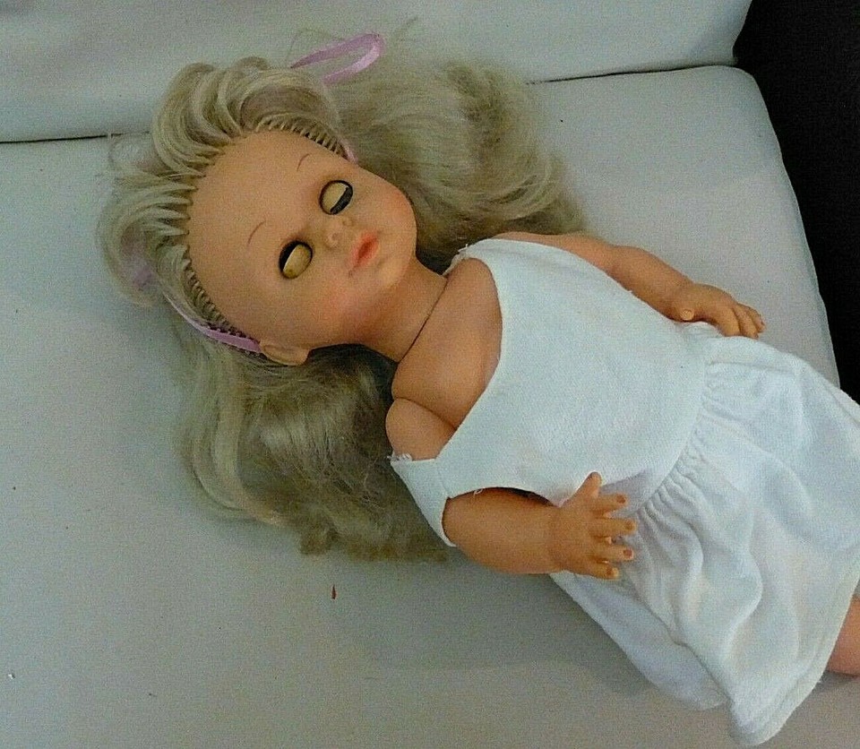 VINTAGE MADE IN AUSTRALIA METTI/NETTA? HEAVY PLASTIC TOY DOLL- BLOND ...