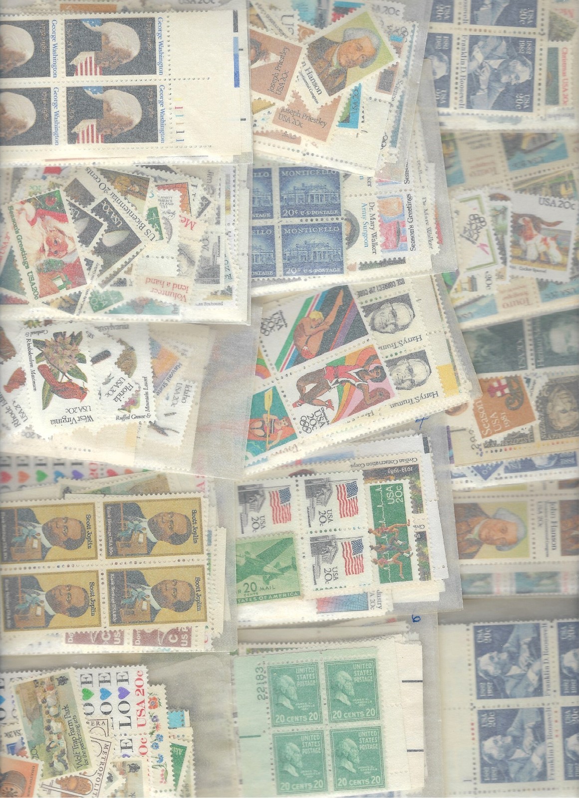 1,500 mint 20 cent US Postage stamps FACE VALUE $300 Free Shipping | eBay