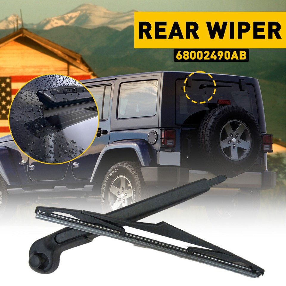 Pair ABS Rear Windshield Wiper Arm & Blade for 07-16 Jeep Wrangler JK ...
