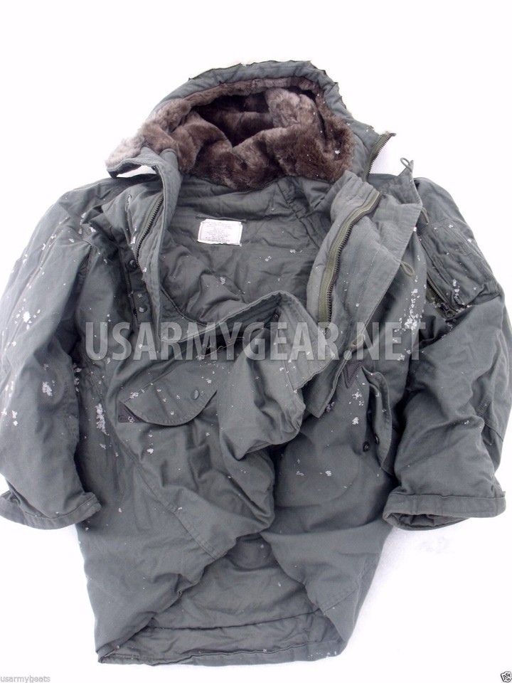 Made in USA Military Extreme Cold Weather N-3B N3B Snorkel Parka Army ...