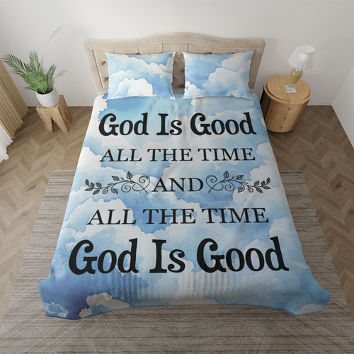 Inspirational Christian Bedding Set, Bible Verse Polyester Bedding Set ...