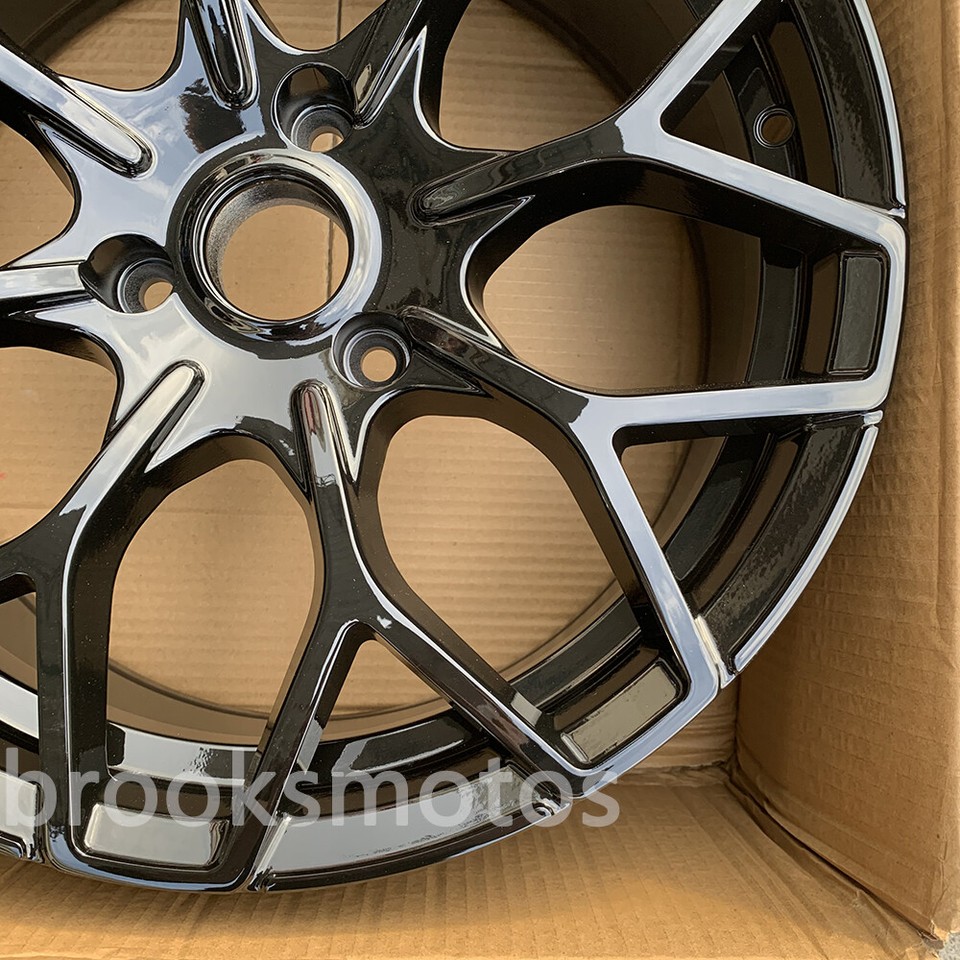 16X6 17X7 STAGGERED B STYLE GLOSS BLACK WHEELS RIMS FITS FOR SMART A451 ...