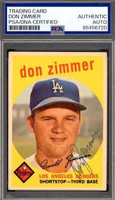 Don Zimmer PSA DNA Signed 1959 Topps Autograph | eBay