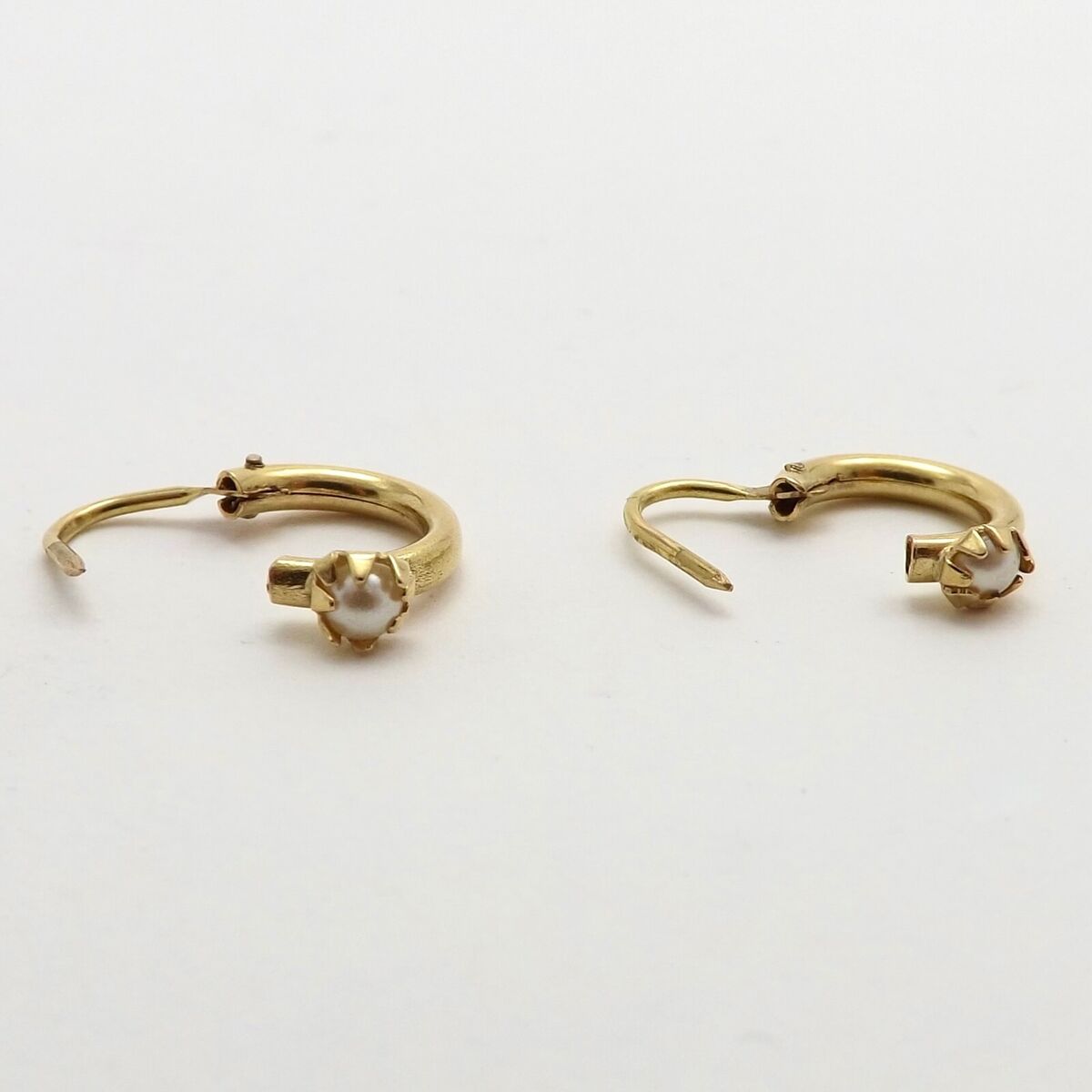 18k Gold 750 Italy Pearl Sleeper Endless Small Baby Child 18k Gold 750 Italy Pearl Sleeper Endless Small Baby Child