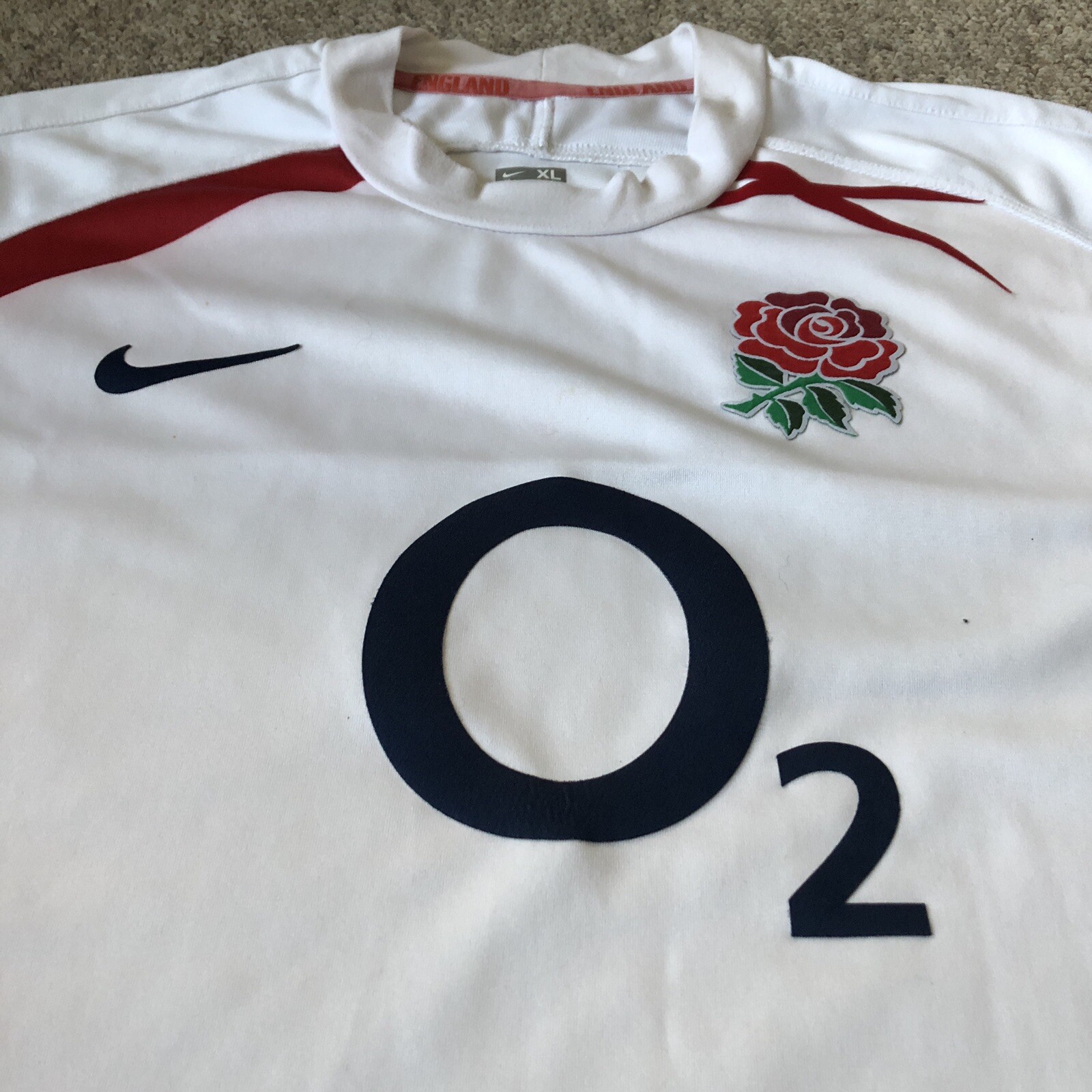 Nike English Rugby Jersey Mens Size Small O2 sponsorship | eBay