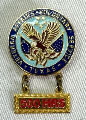 Veterans Affairs Voluntary Service 500 Hours Pin | eBay