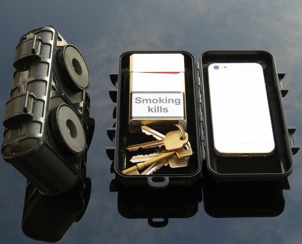 Magnetic Stash Safe Magnet Box Money Storage Secret Key Hidden GPS ...