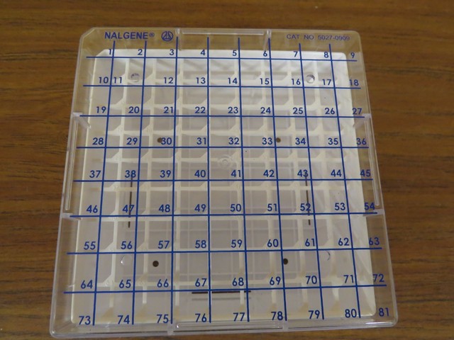 Nalgene Cryogenic Vial Boxes 9x9 Array 5.0ml #5027-0909 for sale online ...