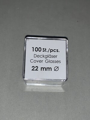 Deckglaser Cover Glasses 22 MM Round. 100 Pieces. Coverslips. | eBay