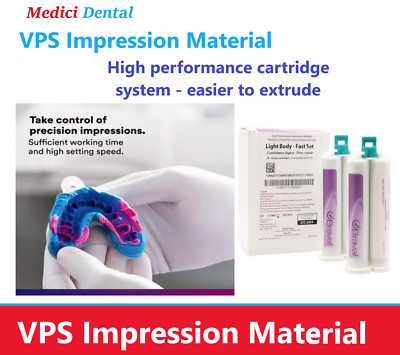Dental VPS Impression Material Light /Heavy/ Body /Alginate PVS Upto 30 ...