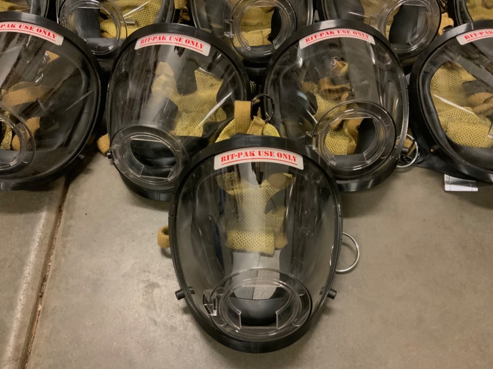 Scott AV3000 “RIT-PAK USE ONLY” Firefighter SCBA Mask KevlarHeadnet ...